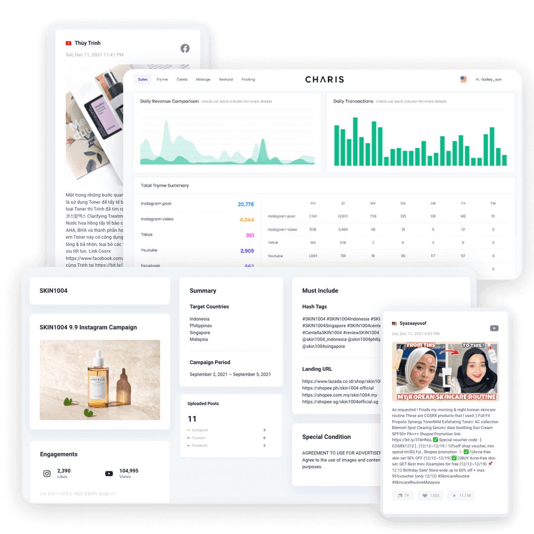 카리스 | 동남아시아 인플루언서 마케팅 플랫폼